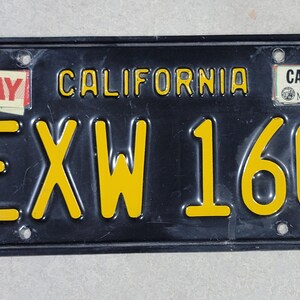 1960's Year of Manufacture YOM California License Plates DMV Cleared ...