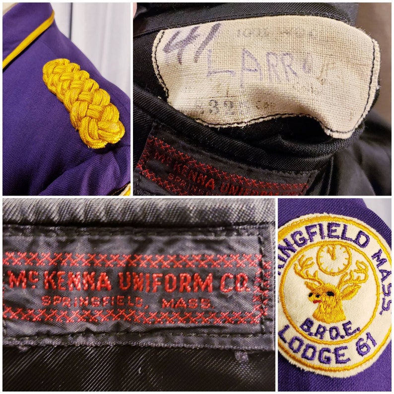 Vintage ~ Men's B.P.O.E Elks Lodge ~ Gaberdine ~ Suit ~ Band-drill Team ...