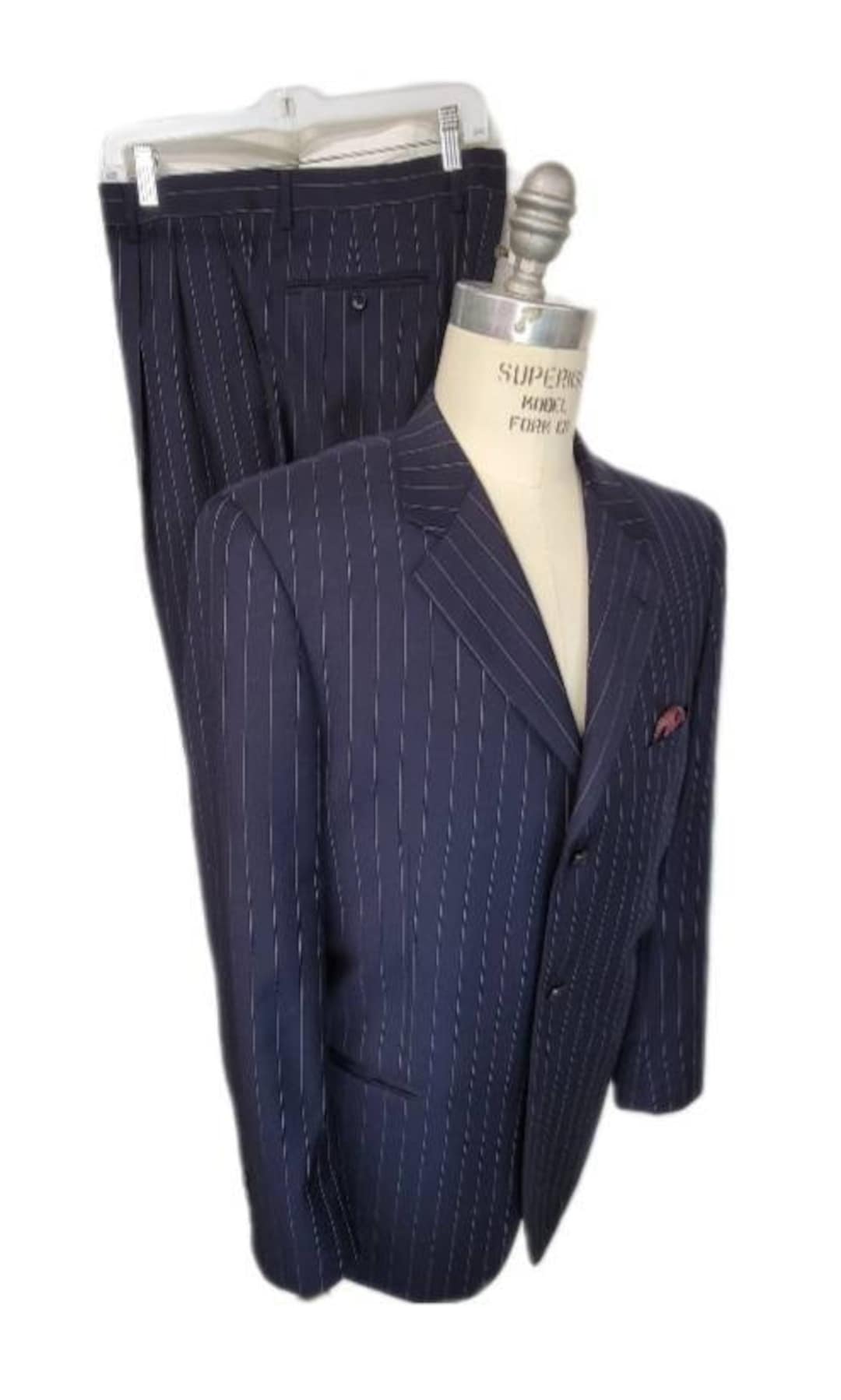 Mens ~ Baroni ~ Couture ~ Striped ~ Suit ~ Light Weight ~ Must See ...
