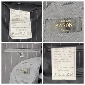 Mens ~ Baroni ~ Couture ~ Striped ~ Suit ~ Light Weight ~ Must See ...