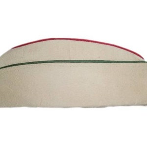Vintage ~ Side ~ Cap ~ Cream ~ Red ~ Green ~ Italian ~ Parade ~ L@@k ...