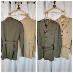Vintage Officers USMC Service Visor 2 Blouses Overseas Cap Named ...