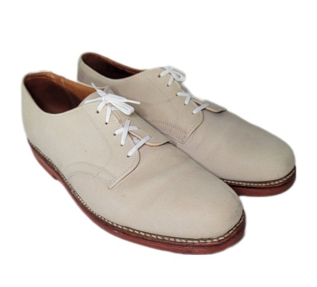 Men's ~ Vintage ~ Cream ~ Bucks ~ Brooks ~ Brothers ~ Red ~ Soles ~ L ...