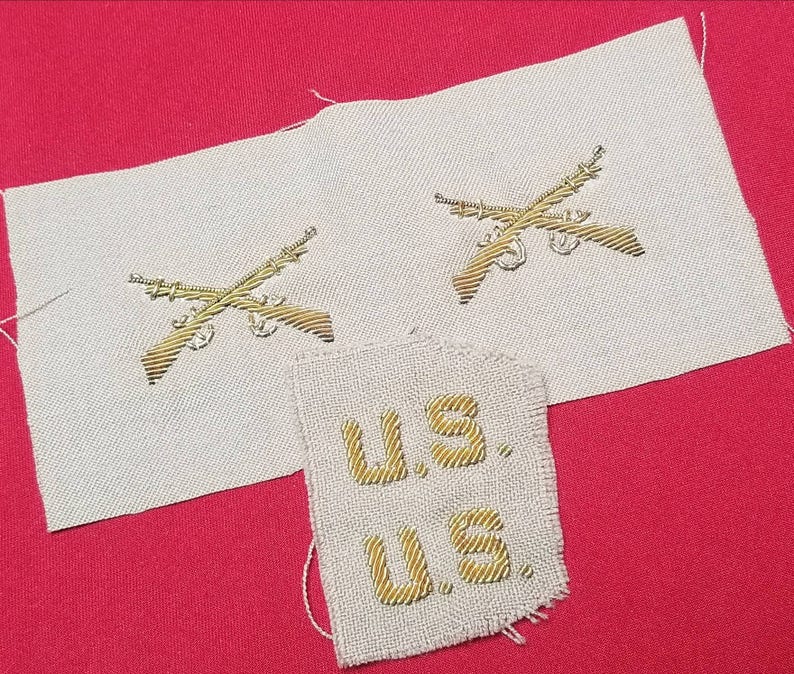 WW2 Rare Bullion Army US & Cross Rifles Insignia NOS L@@k!!!! - Etsy