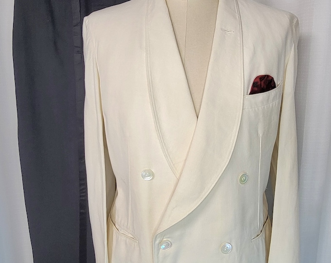 Vintage ~ Mens ~ Palm Beach Cloth ~ Double Breasted ~ Dinner Jacket ...