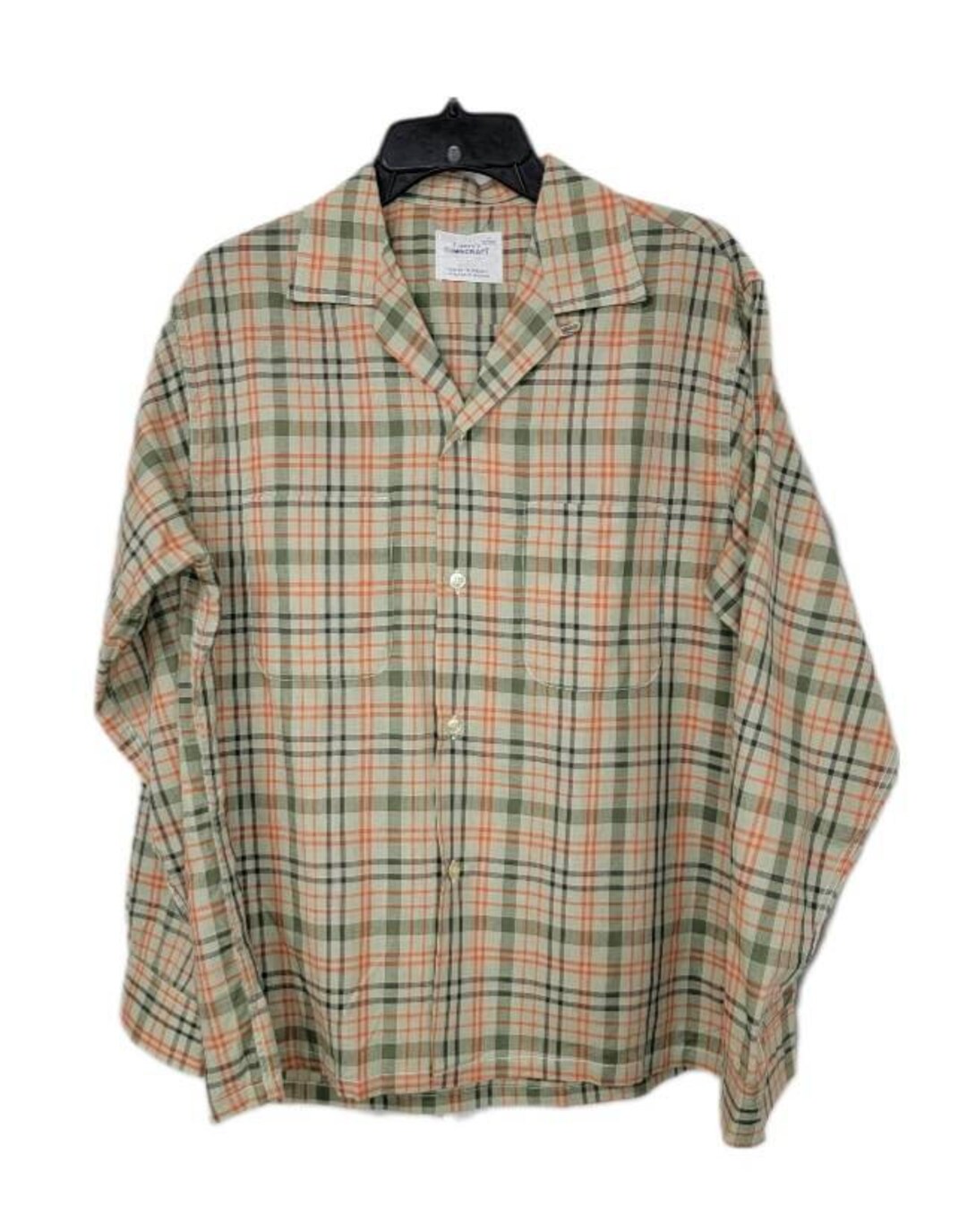 Vintage ~ Men's ~ Long Sleeve ~ Shirt ~ Penney's ~ Towncraft ~ Label ...