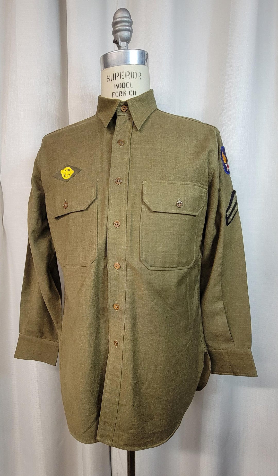 WW2 Nco's Army Air Force USAAF Corporal Uniform Shirt L@@k!!! - Etsy