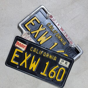 1960's Year of Manufacture YOM California License Plates DMV Cleared ...