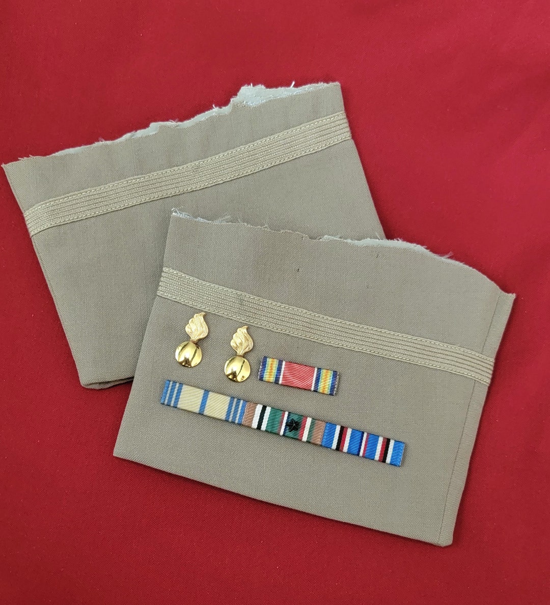 WW2 US Army Uniform Officers Sleeve Rank Ribbons Ordnance Corps ...
