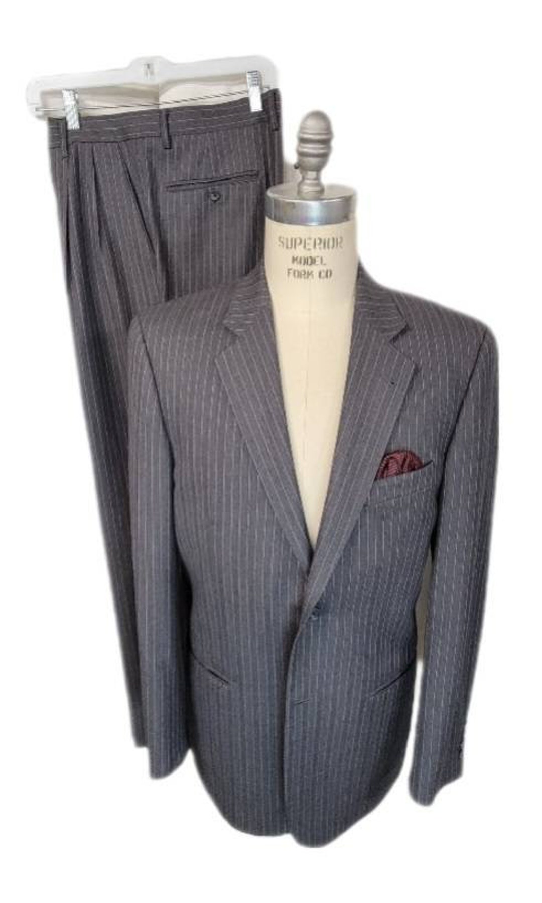 Men's Baroni Couture Striped Suit Light Weight Must See!!! - Etsy