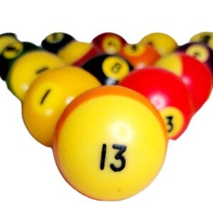 Vintage Bakelite Billiard Pool Set 17 Balls Great Colors Patina Must ...