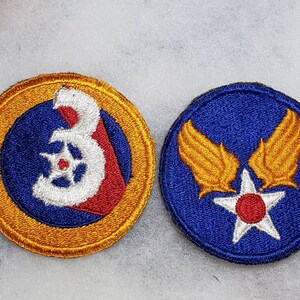 WW2 Pair of Shoulders Patches 3rd & USAAF Headquarters Patches ...