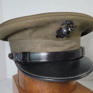 Vintage ~ Officers ~ USMC ~ Service Visor ~ 2 Blouses ~ Overseas Cap ...