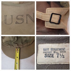 WW2 ~ US ~ Navy ~ Deck ~ Crew ~ Cap ~ ~ Navy ~ Dept ~ Nxsx 66638 ~ Must ...