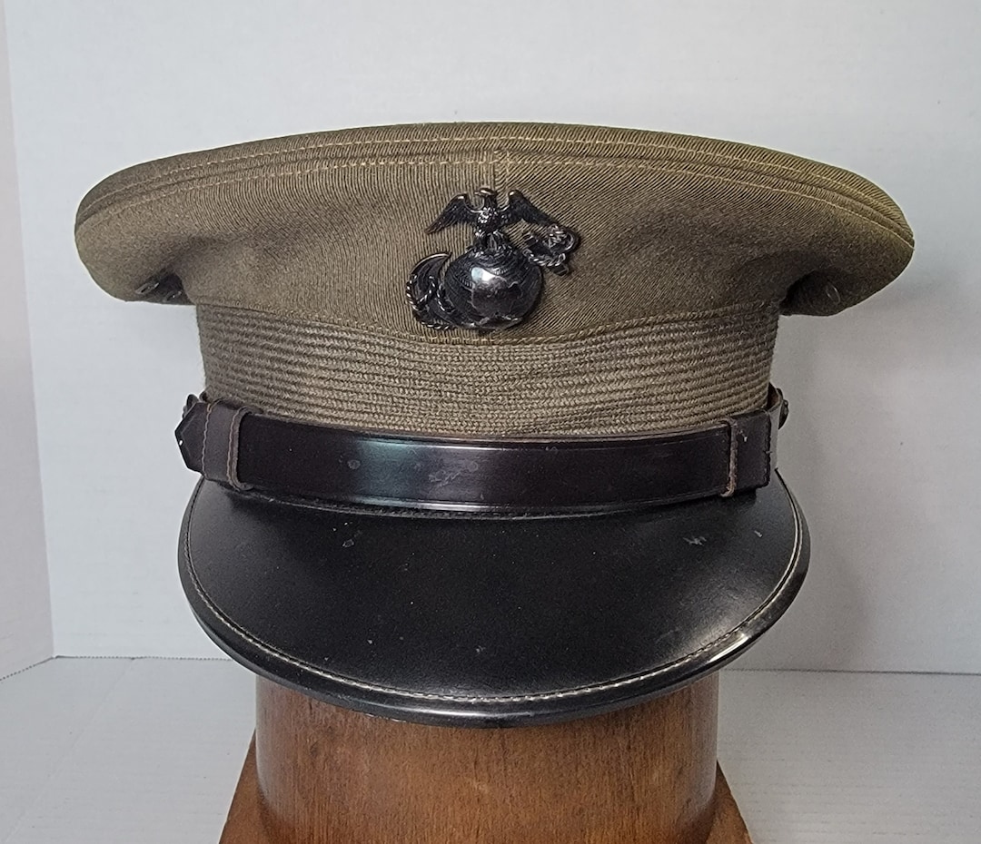 Vintage ~ Officers ~ USMC ~ Service Visor ~ 2 Blouses ~ Overseas Cap ...