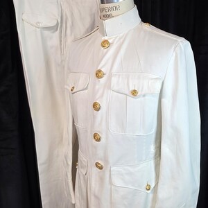 WW2 ~ USMC ~ Officers ~ Marines ~ Dress ~ Whites ~ Cotton ~ Twill L@@k ...