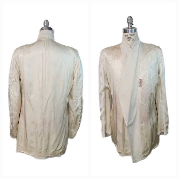 Vintage ~ Mens ~ Rayon Fabric ~ Shawl Collar ~ Dinner… - Gem