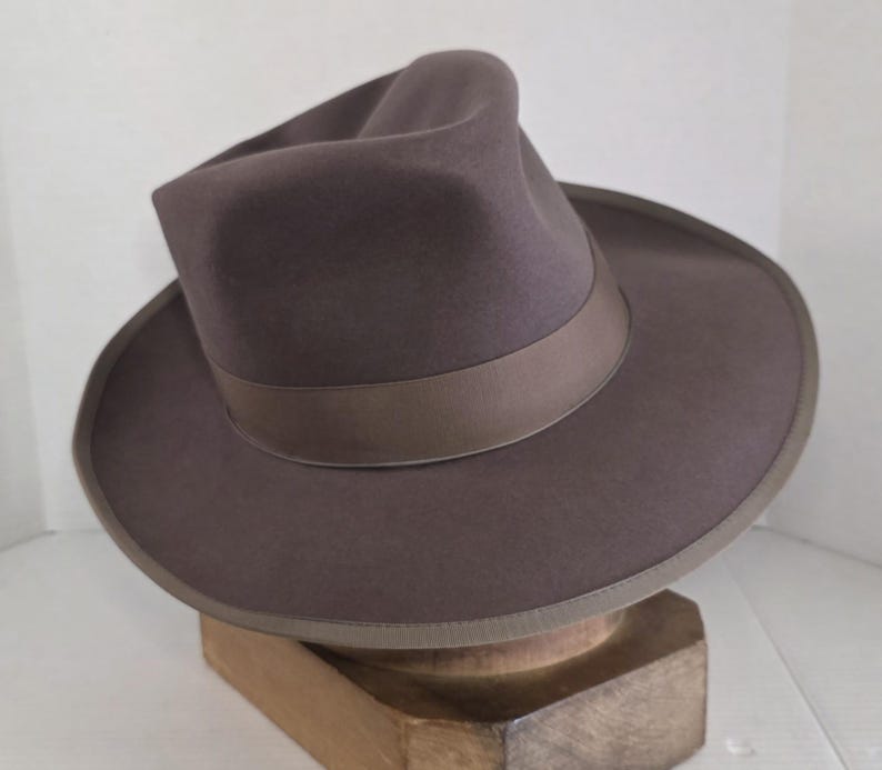 Vintage Men's Zootsuit Pachuco Fedora Hat Super Wide Brim Tall Crown ...