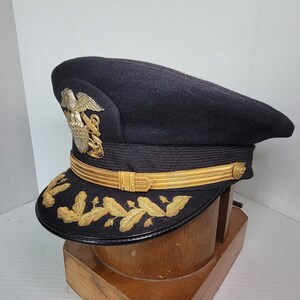 US Navy Officers Commanders Visor Service Bullion Hat Must View!!!!! - Etsy