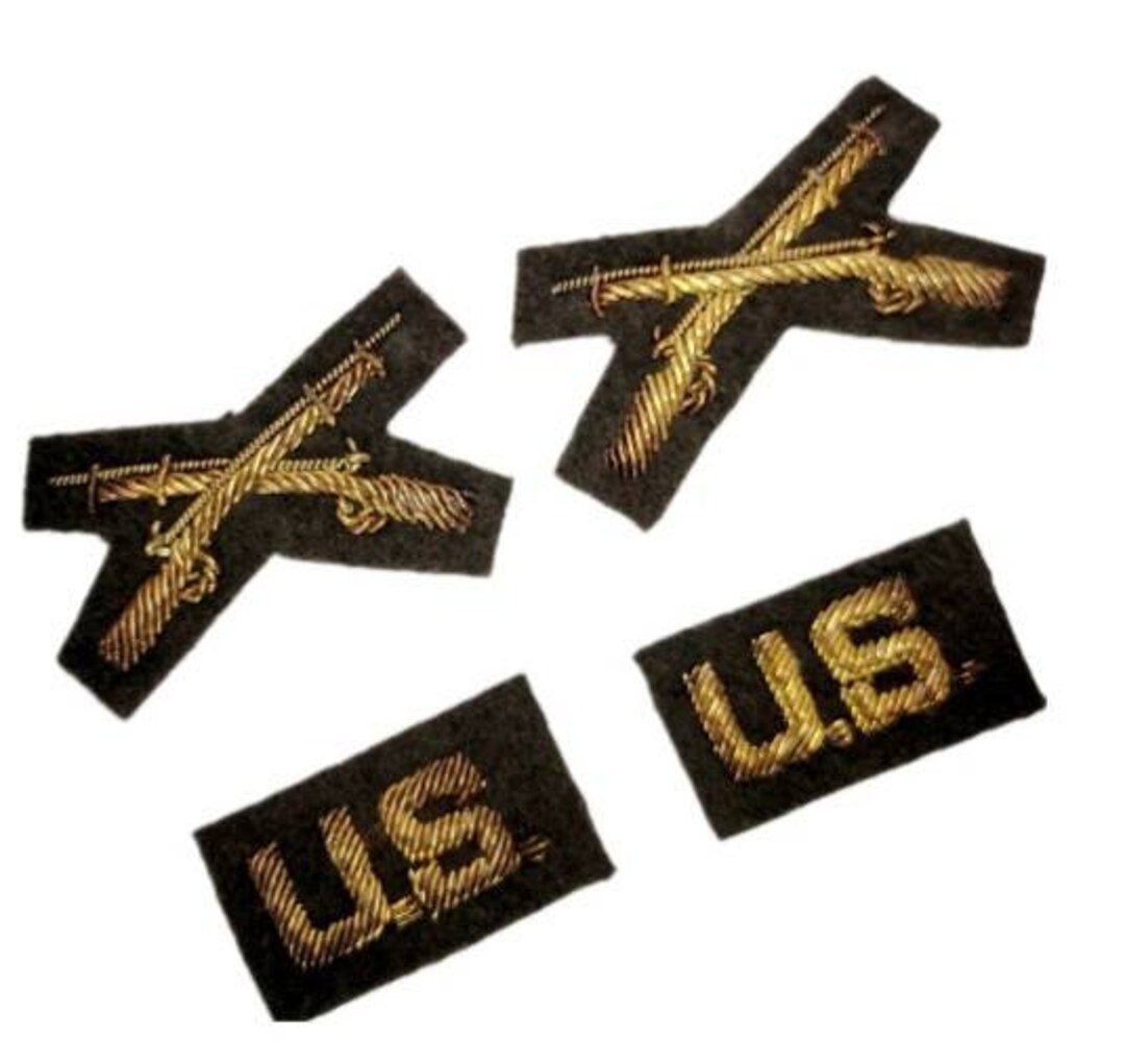 WW2 US Army Bullion Cross Rifles US Dress Insignia Lk - Etsy