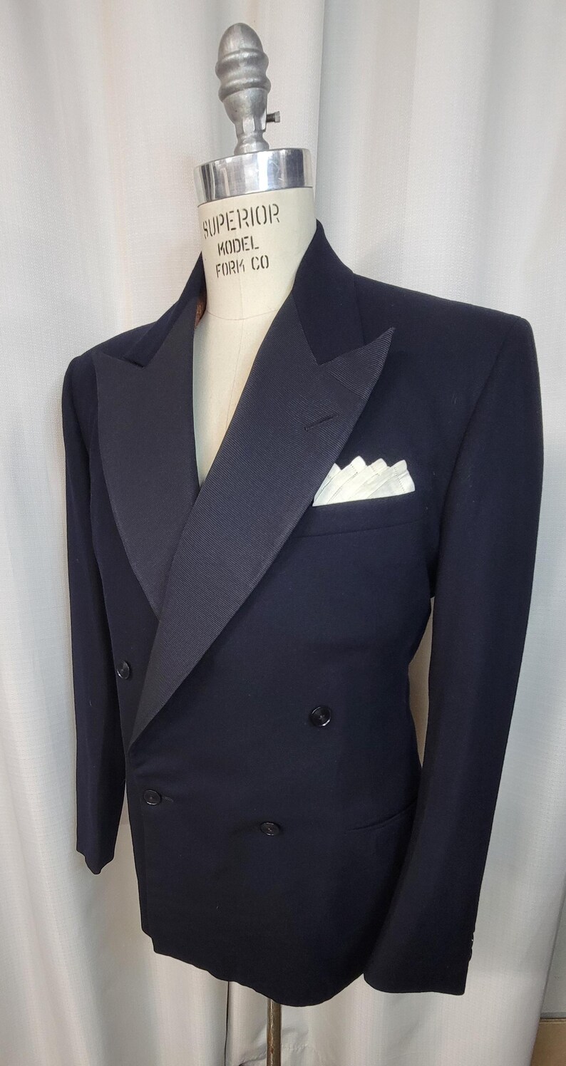 Mens ~ Vintage ~ Midnight ~ Blue ~ Tuxedo ~ Formal Wear ~ Black ~ Tie ...