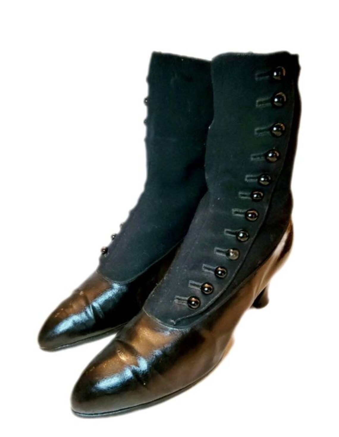Vintage ~ Women's ~ Deadstock ~ Button up ~ Boots ~ Wool & Leather ...