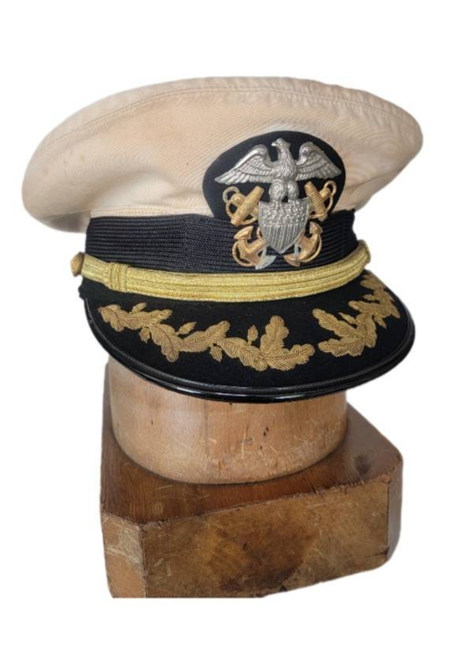 WW2 US Navy Officers Commanders Visor Service Hat Must View!!!!! - Etsy