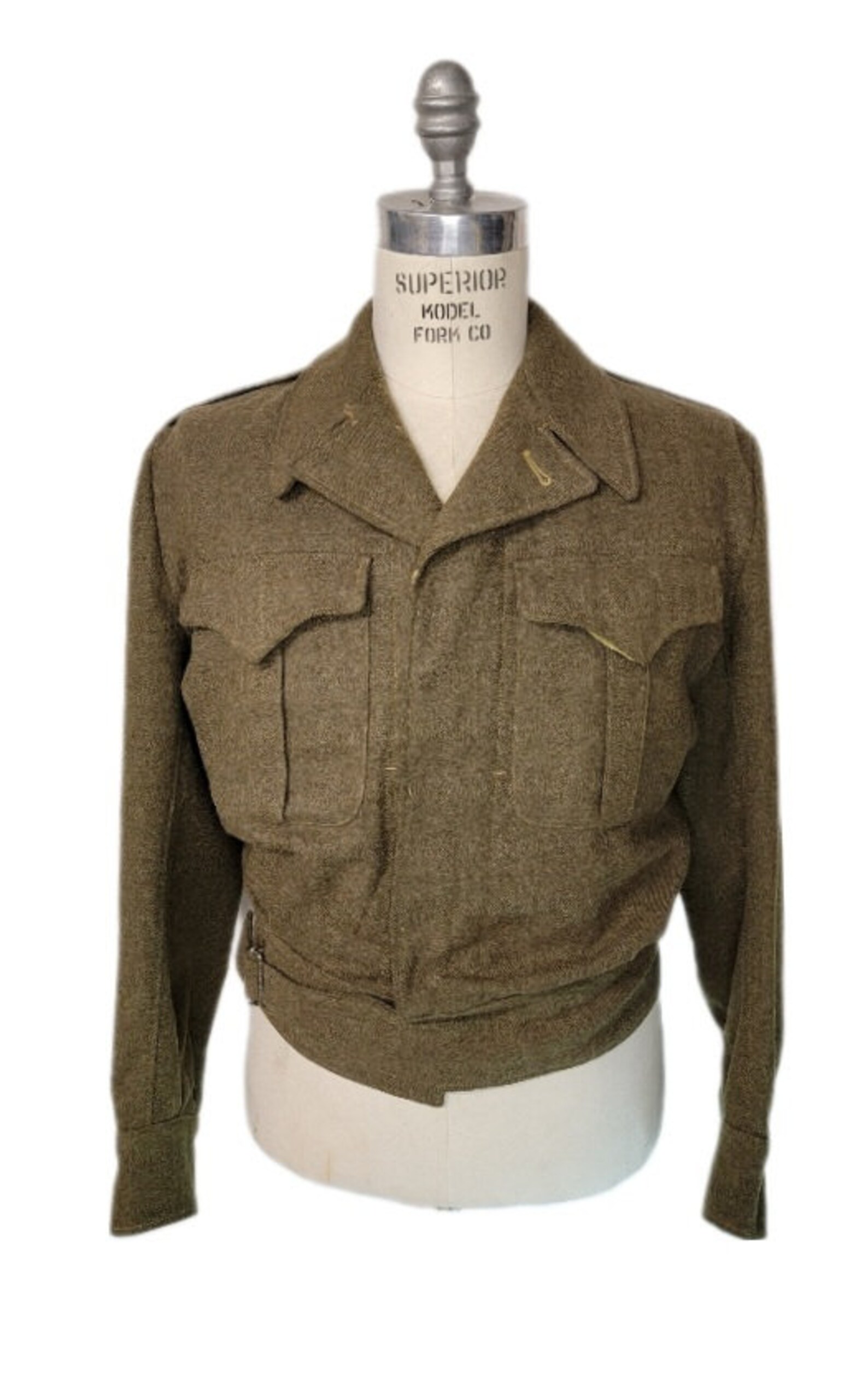 Vintage Ike Jacket Battle Dress Serge Blouse Belt Buclke Lk - Etsy