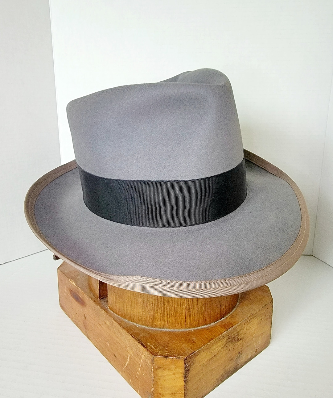 Vintage Men's Grey Fedora Noir Weatherby Hatters Must See - Etsy