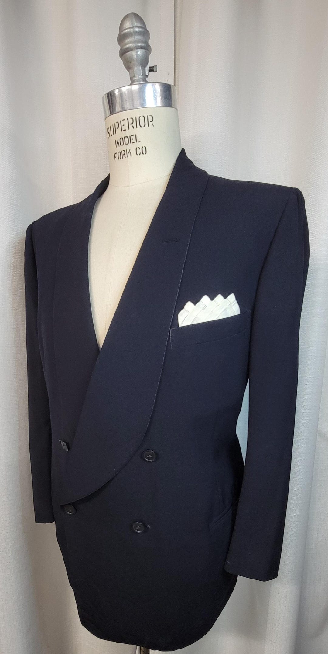 Vintage ~ Mens ~ Hickey Freeman ~ Big Band Double Breasted ~ Shawl ...