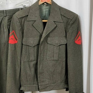 Vintage ~ USMC ~ Ike ~ NCO ~ Jacket ~ With ~ Matching ~ Trousers ~ L@@k ...