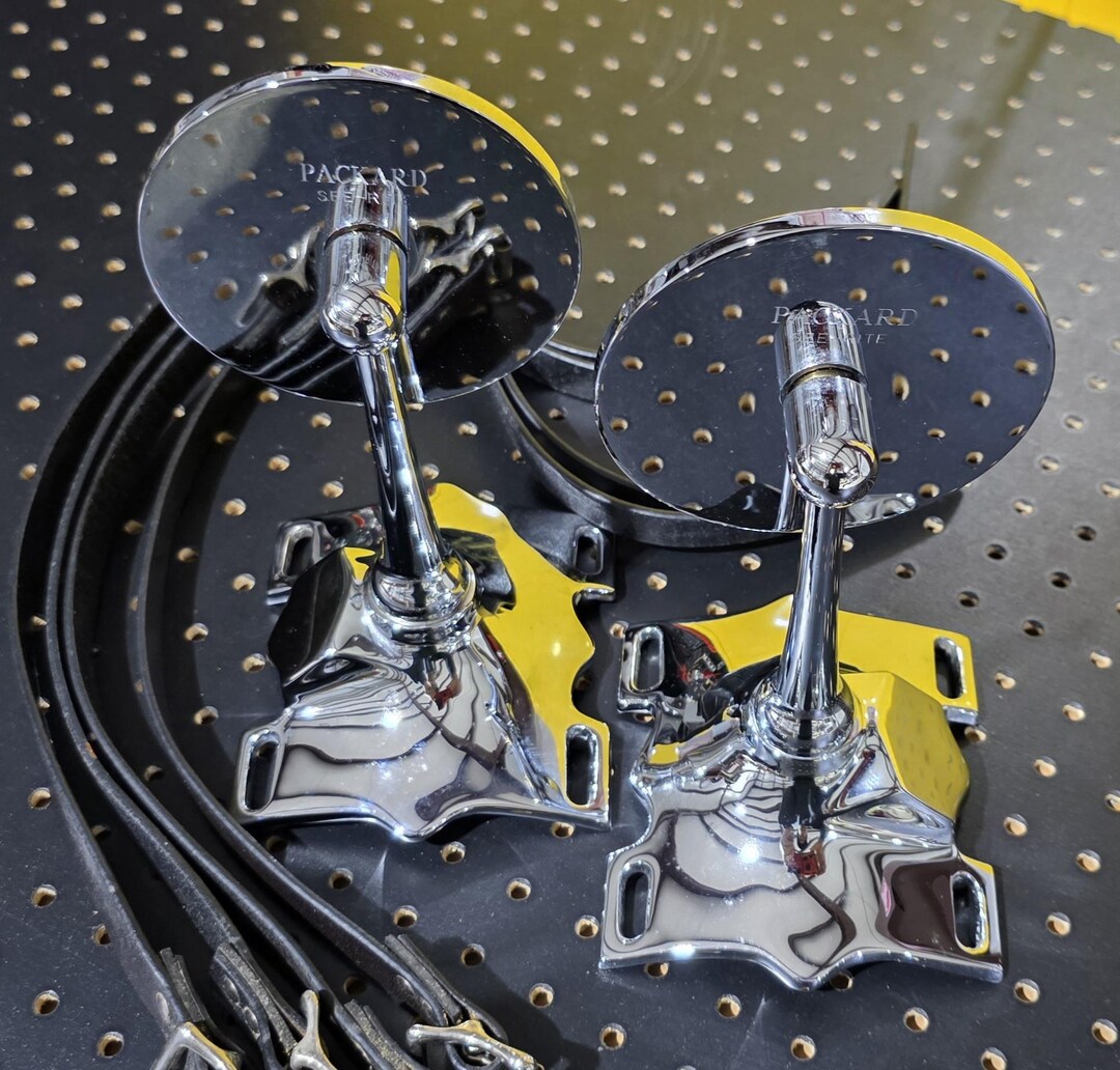 1930's Packard Art Deco Side Mount Mirrors White Glove Collection Motor ...
