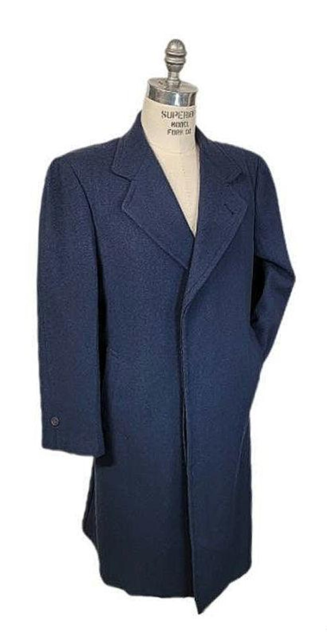 Vintage ~ Men's ~ Blue ~ Wool ~ Topcoat ~ Overcoat ~ L@@k!!! - Etsy