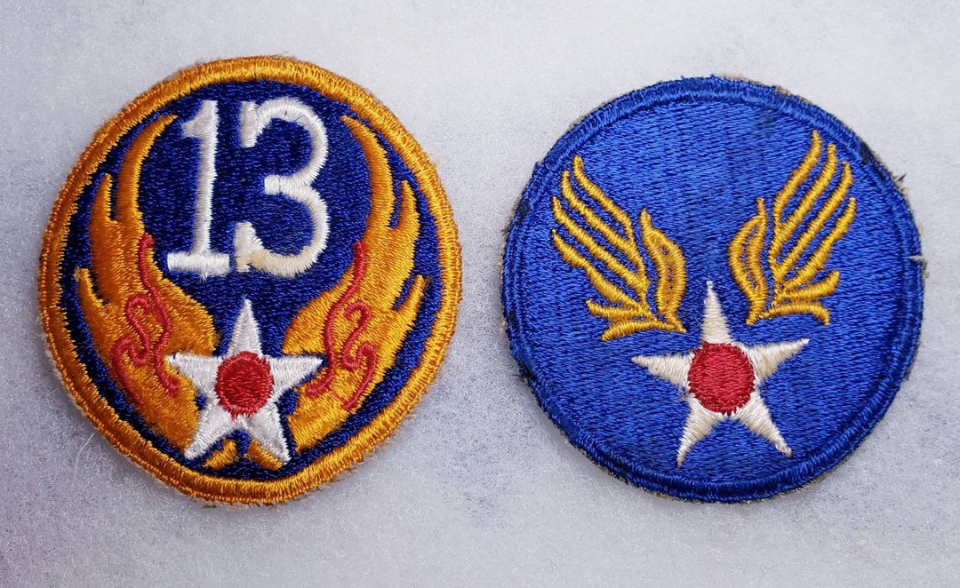 WW2 Pair of Shoulder Patches 13th & USAAF Patches Headquarters ...