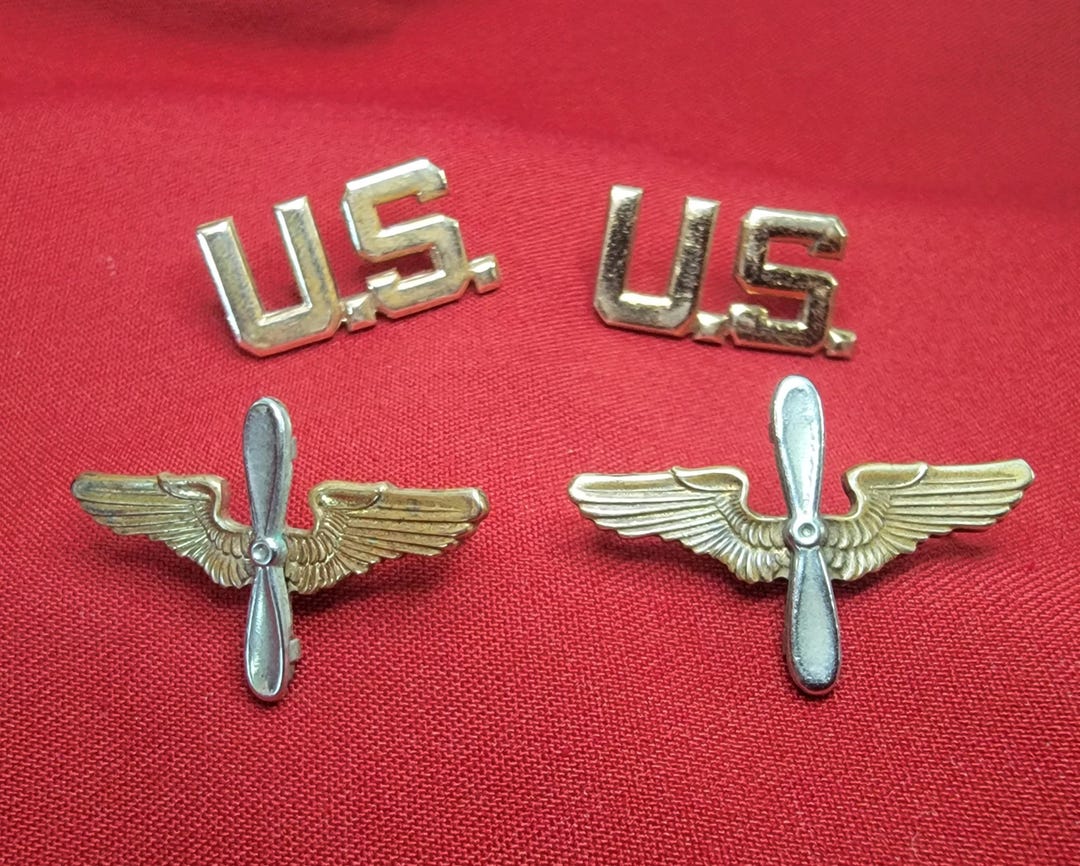 WW2 ~ Army Air Force ~ Officers ~ Wing and Props ~ US ~ Insignia ~ L@@k ...