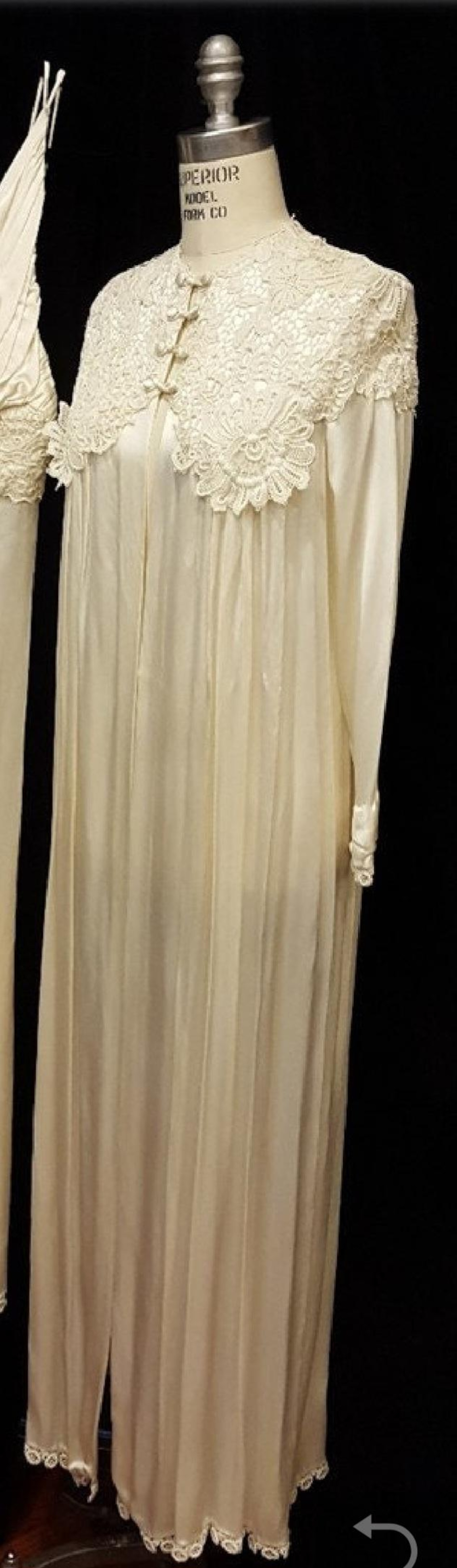 Vintage 1930s-40s Ivory Satin Lace Negligee Set - Etsy