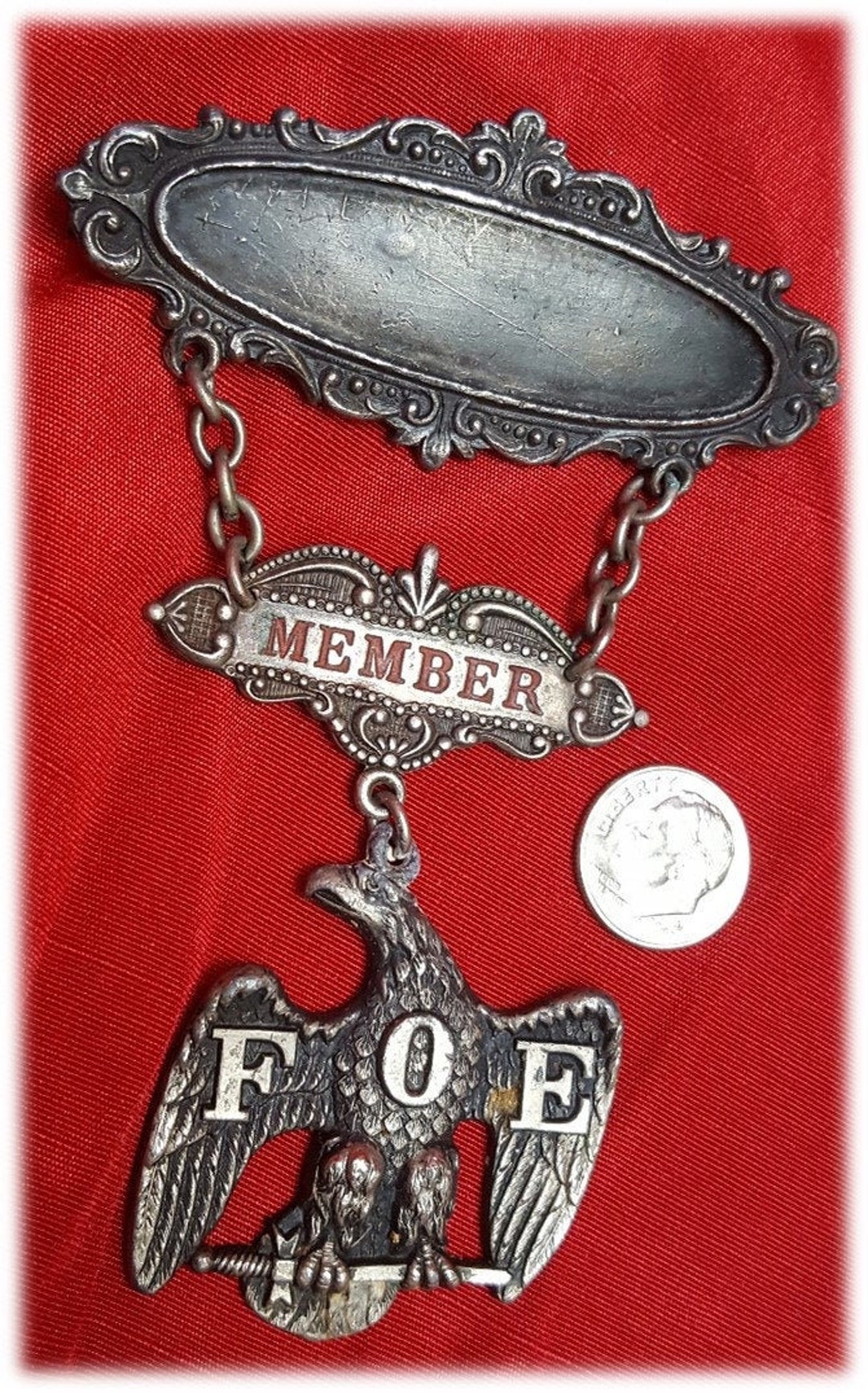 Rare ~ FOE ~ Fraternal Order of Eagles ~ Historical Gem ~ Members Badge ...