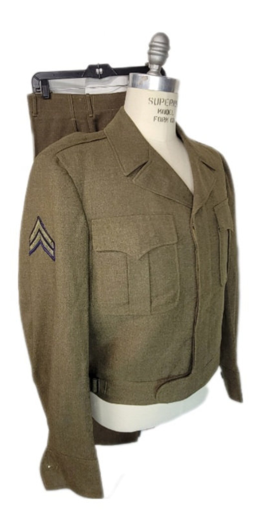WW2 US Army NCO Corporal Dress Uniform Ike Jacket Large Size Lk - Etsy UK