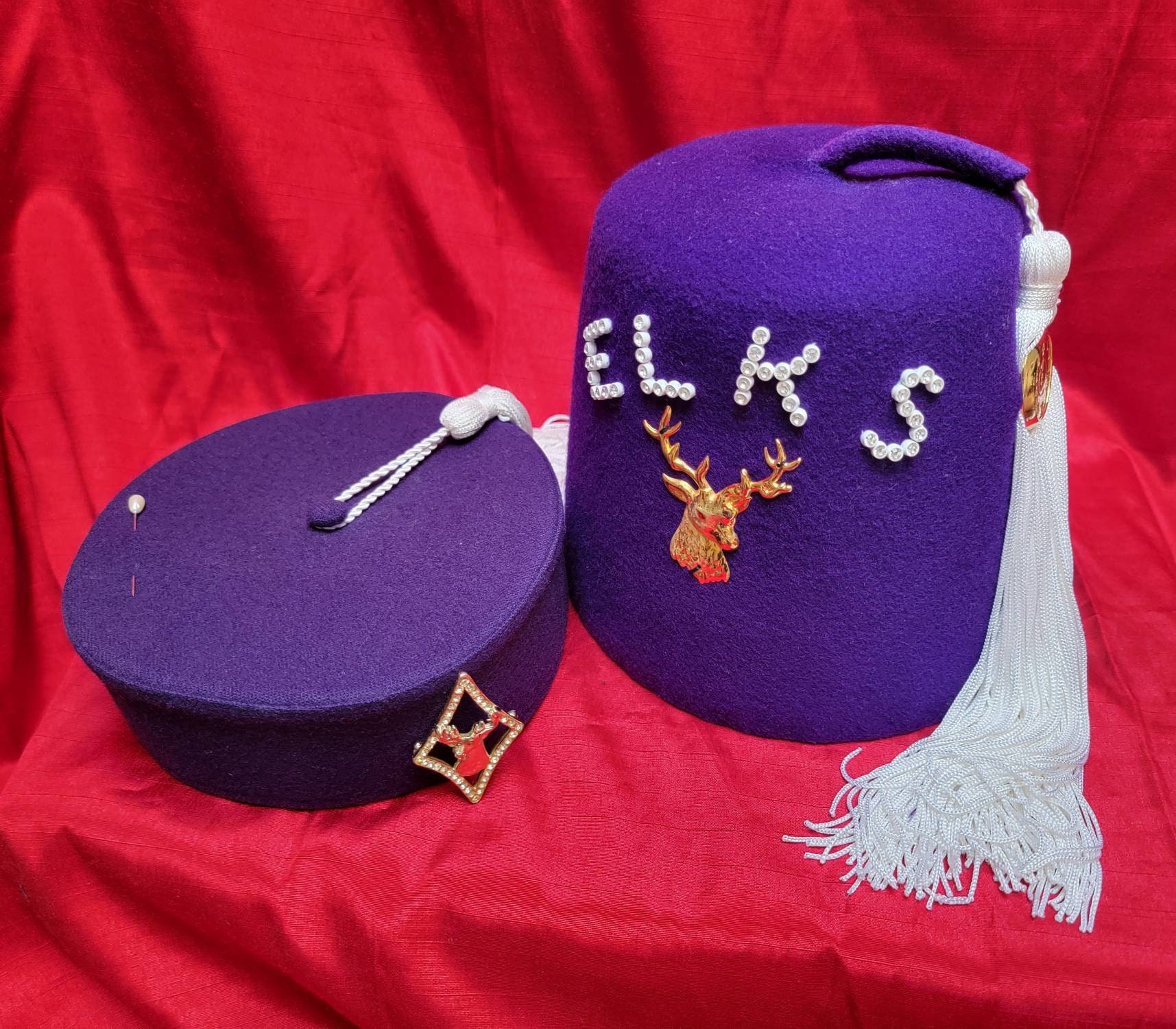 Vintage BPOE ~ Elks Lodge "fezez" ~ Case ~ His & Hers ~ Beautiful ...