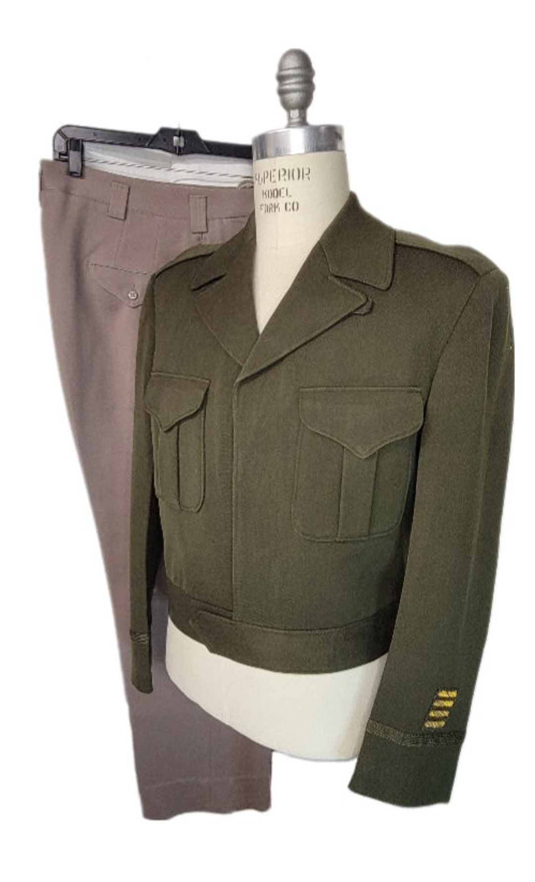 WW2 USAAF Army Officers Ike Jacket Dress Uniform Pinks & Greens Sak ...