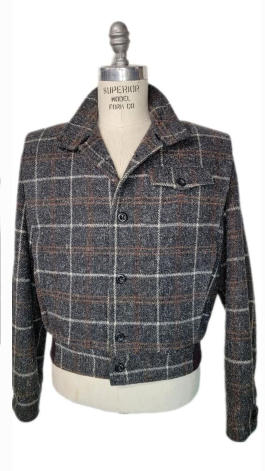 Vintage ~ Mens ~ Gusseted ~ Pleated ~ Back ~ Jacket ~ Quilted ~ Lining ...