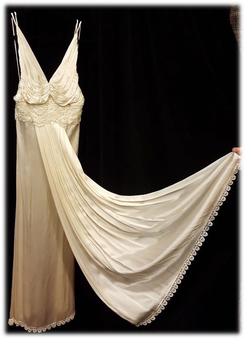 Vintage 1930s-40s Ivory Satin Lace Negligee Set - Etsy