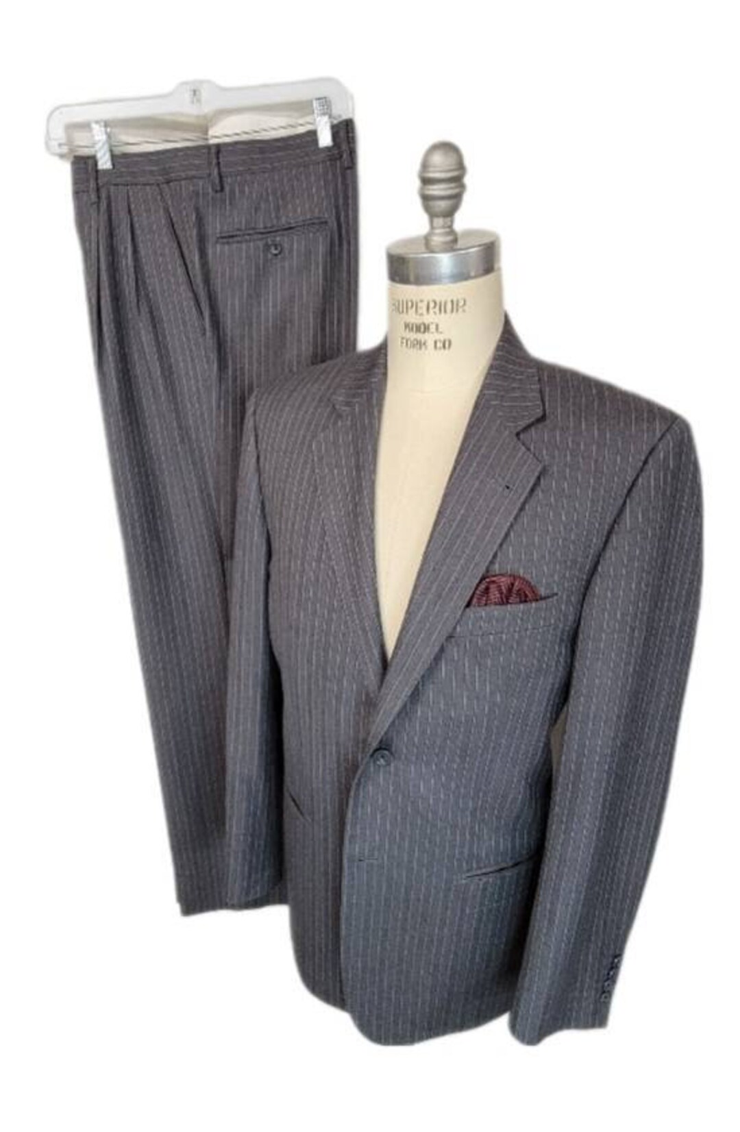 Mens Baroni Couture Striped Suit Light Weight Must See - Etsy