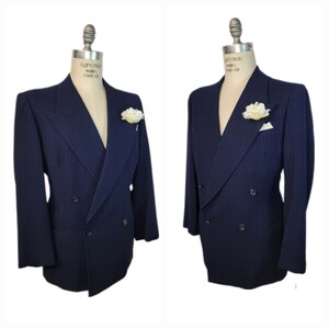 Mens Vintage Striped Bespoke Custom Made Hollywood Rise Suit San ...