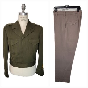 WW2 USAAF Army Officers Ike Jacket Dress Uniform Pinks & Greens Sak ...