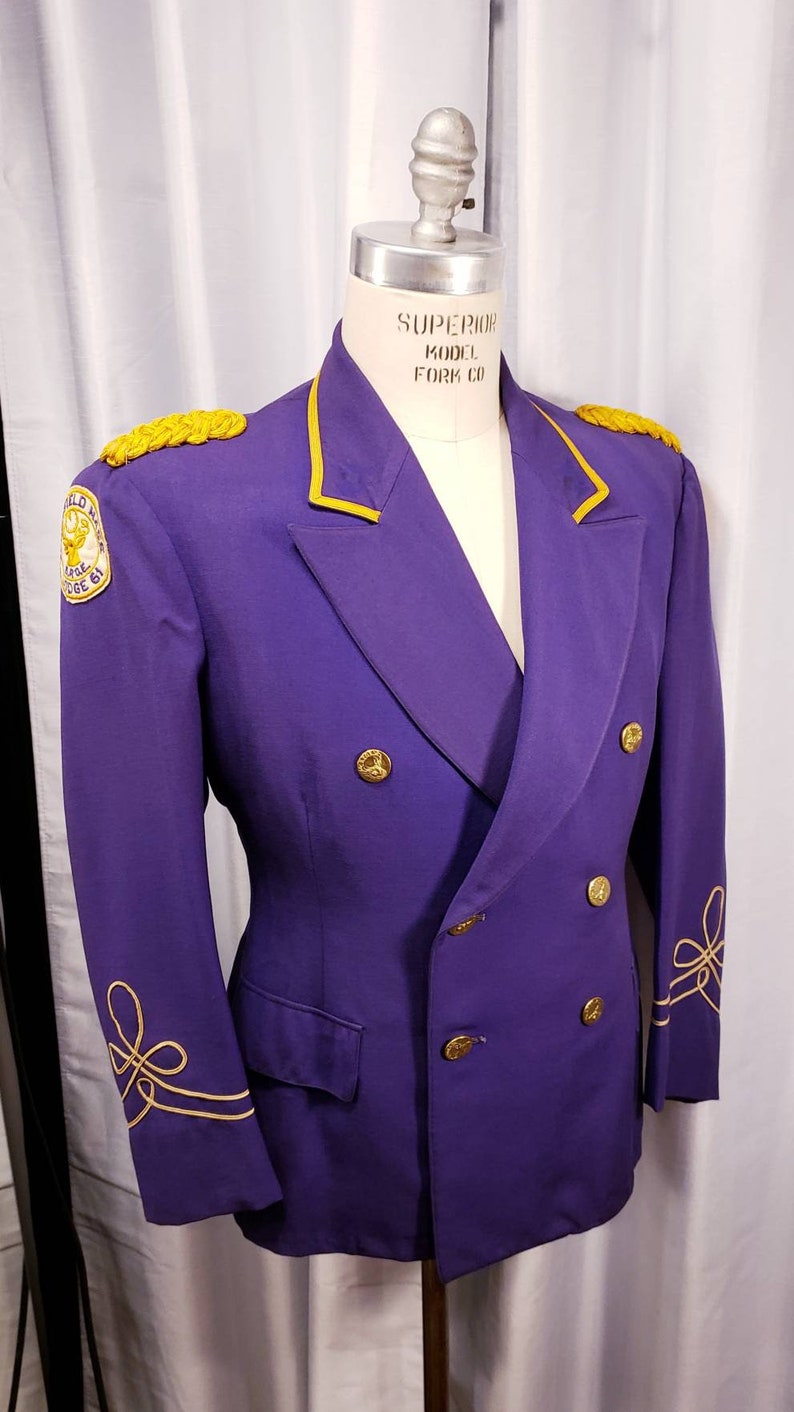 Vintage ~ Men's B.P.O.E Elks Lodge ~ Gaberdine ~ Suit ~ Band-drill Team ...