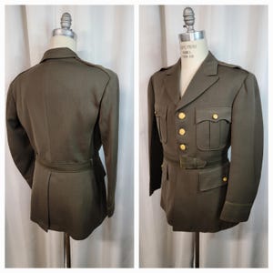 WW2 ~ US Army ~ Officers ~ Dress ~ Uniform ~ Olive Drab ~ Luxenberg ~ L ...