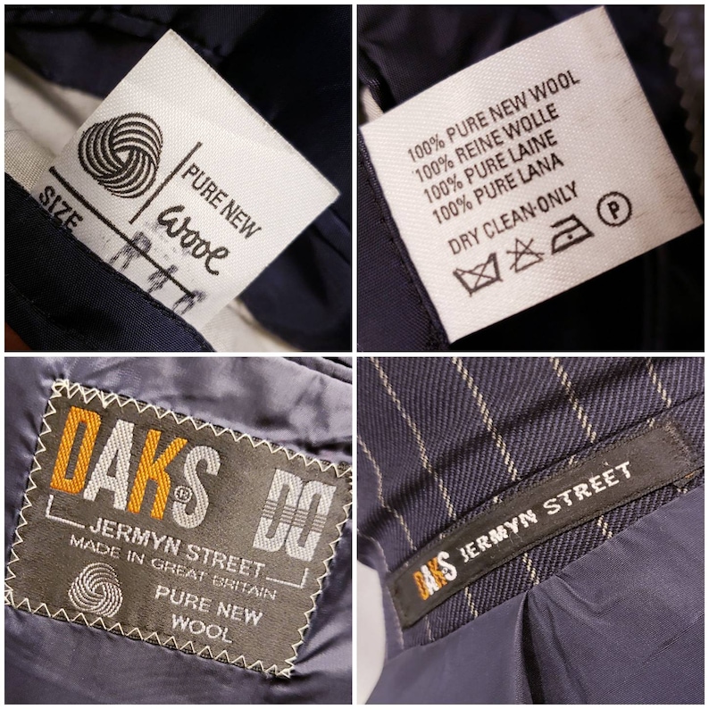 Vintage DAKS Pinstripe Wool Suit, Made in Great Britain - Etsy
