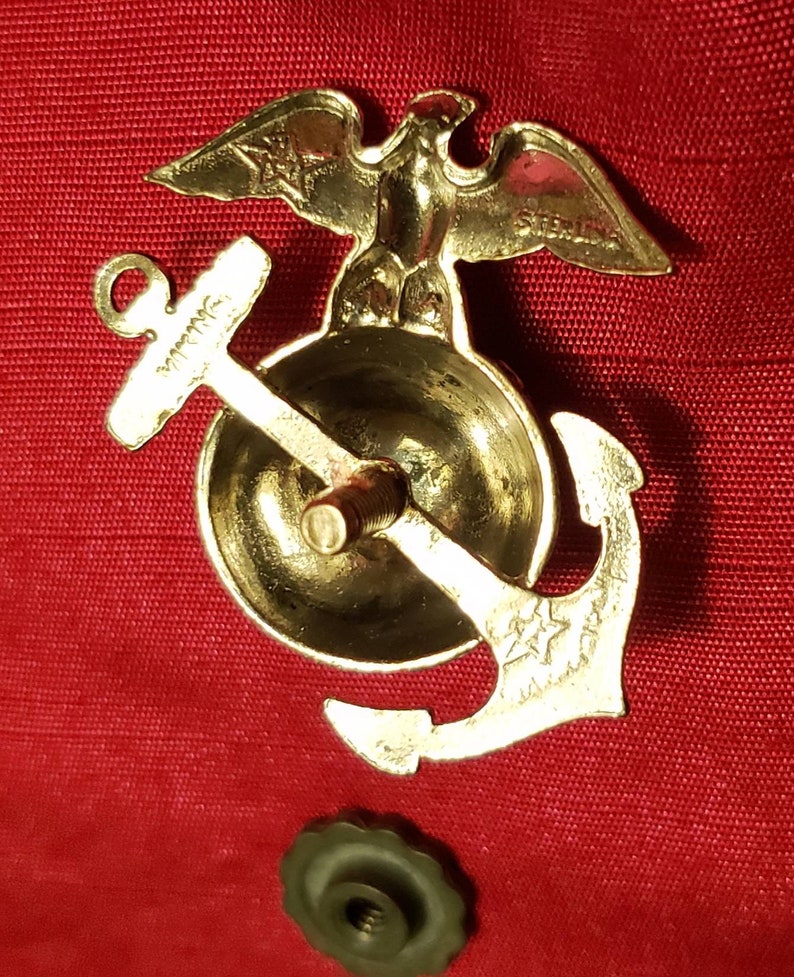 WW2 USMC Officers Collar Device Sterling H&H – Viking Eagle Globe ...