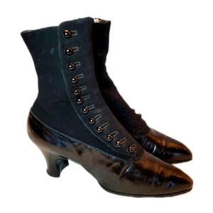 Vintage ~ Women's ~ Deadstock ~ Button up ~ Boots ~ Wool & Leather ...